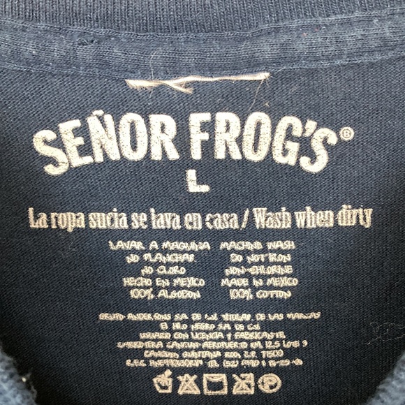 Senor Frogs | Shirts | Seor Frogs Bar Cancun Graphic Tshirt Sz Large ...